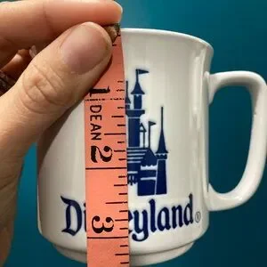 Disney | Dining | Vintage Disneyland White Mug With Blue Castle Design ...